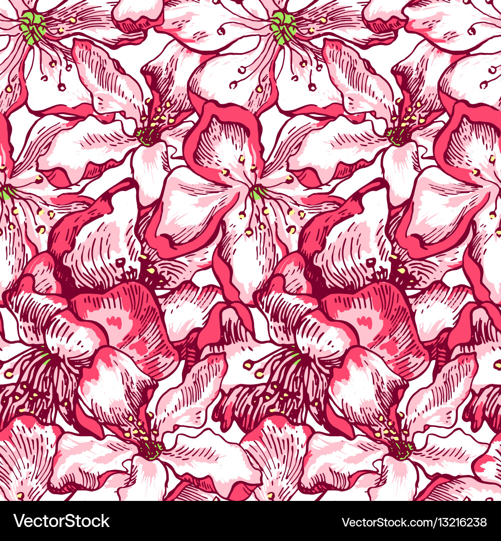 Apple tree sketch pattern 1 Royalty Free Vector Image