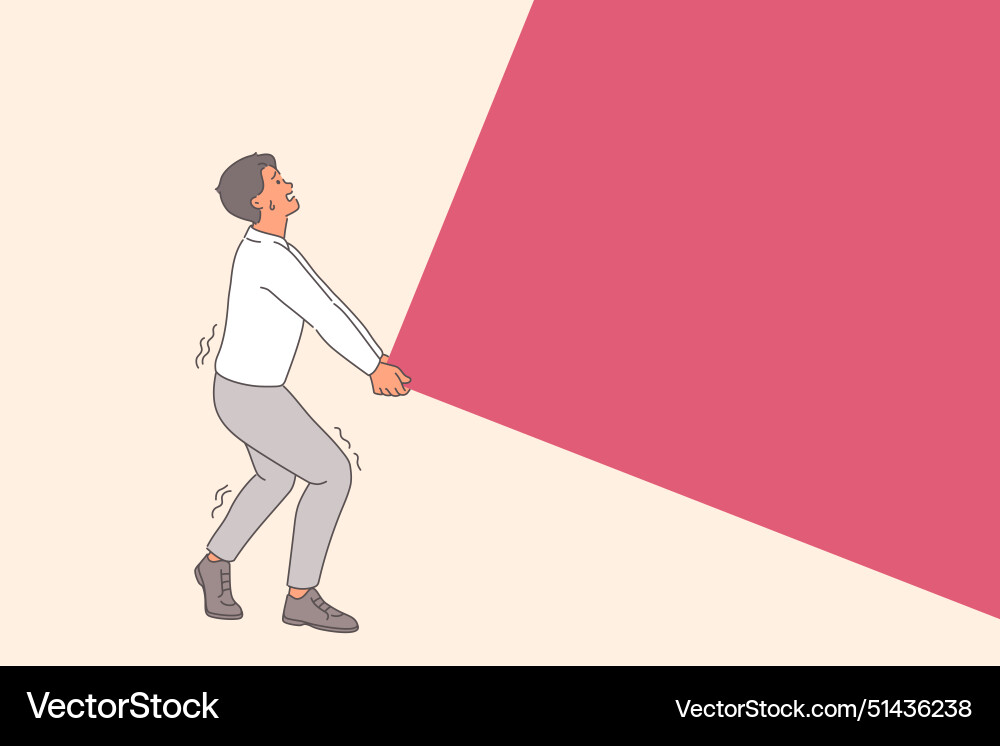 Business man is performing very difficult task Vector Image