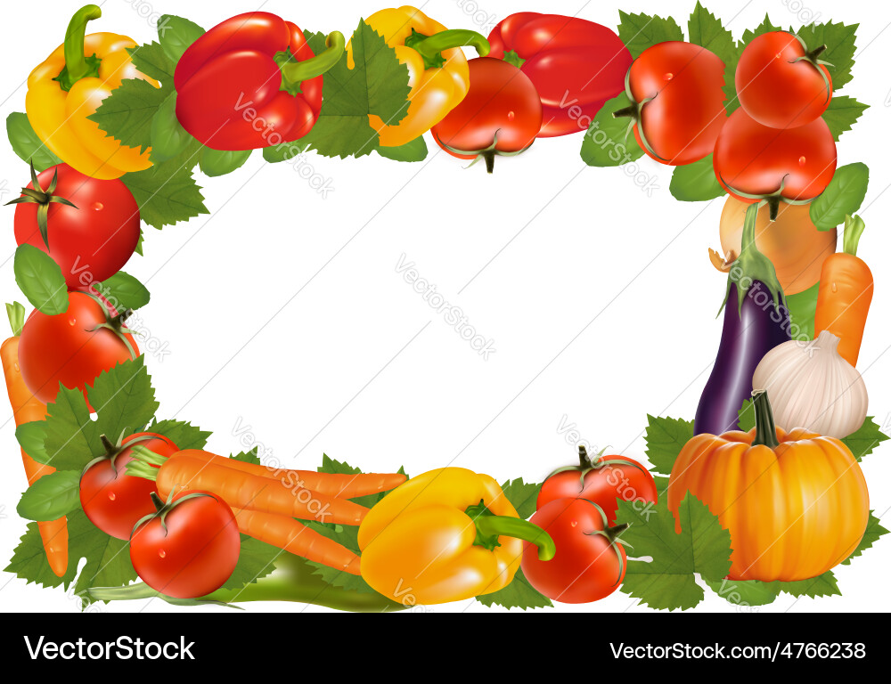 Frame made of vegetables Royalty Free Vector Image