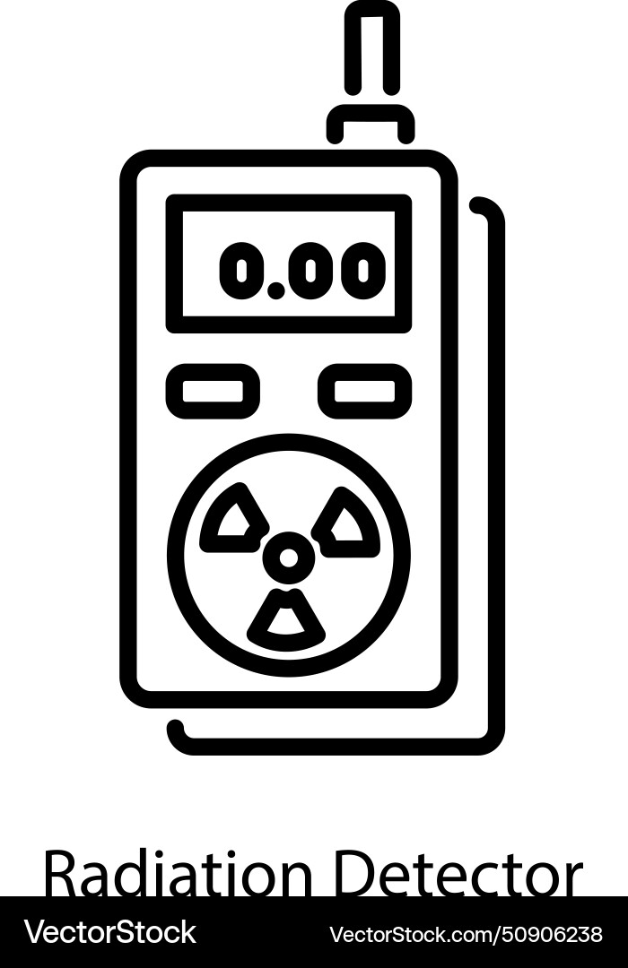 Radiation detector Royalty Free Vector Image - VectorStock