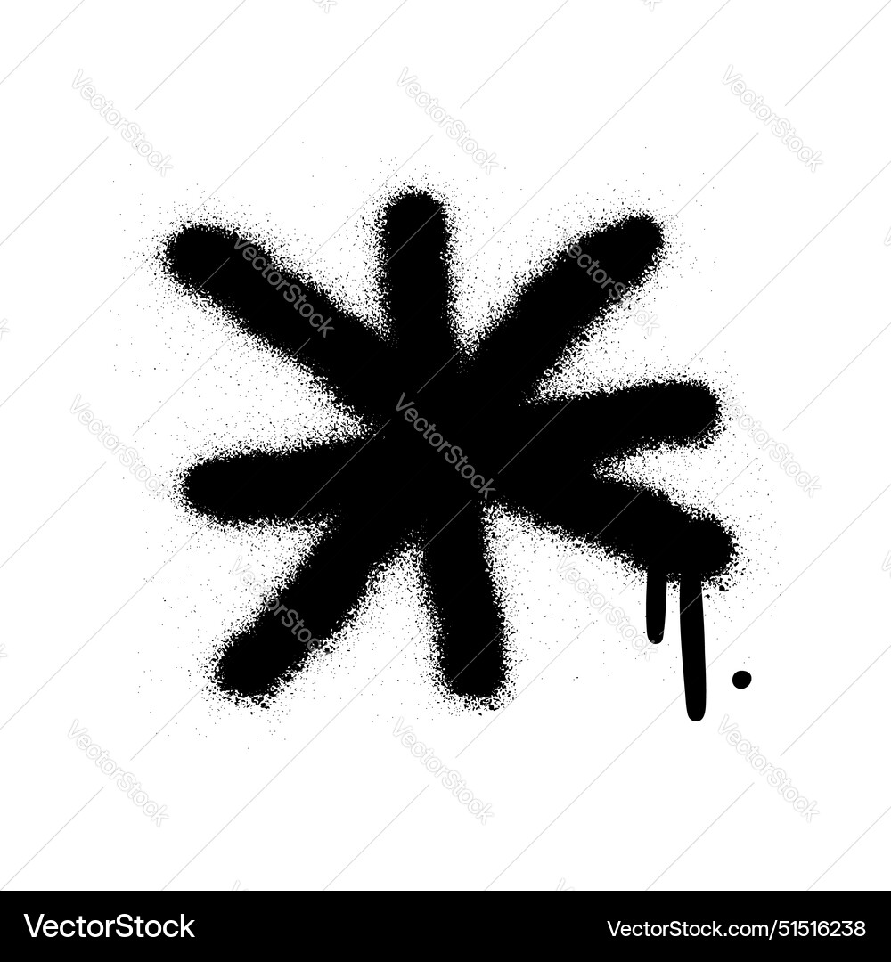 Spray textured graffiti doodle punk shape Vector Image