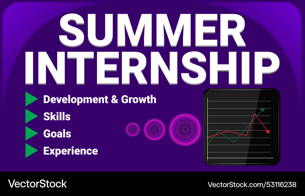 Summer internship development and growth skills Vector Image