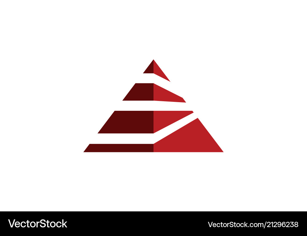 Dreieck Pyramide Logo Lizenzfreies Vektorbild