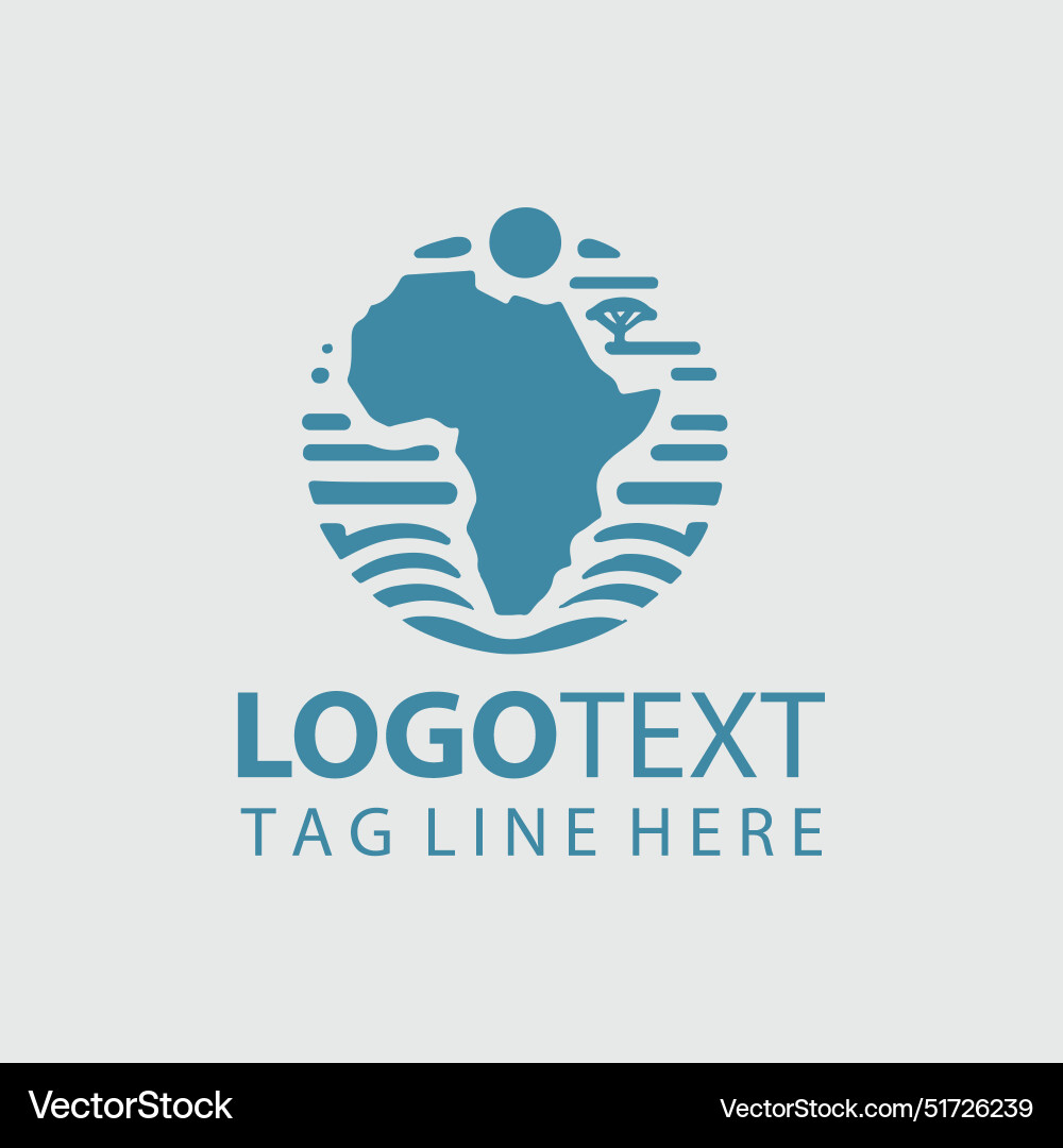 Africa map logo Royalty Free Vector Image - VectorStock
