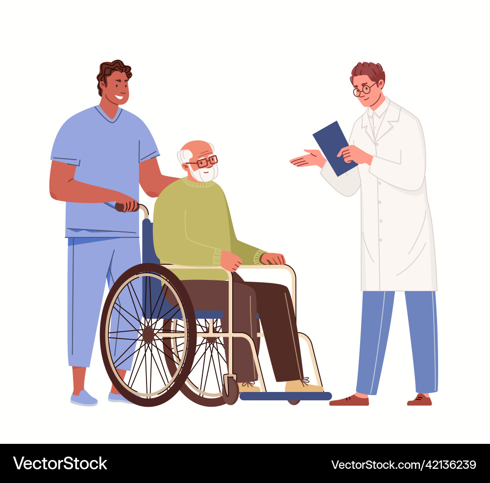 Help for elderly concept of geriatric care Vector Image