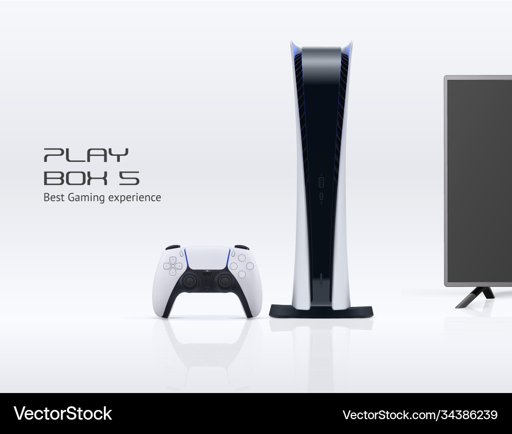 Play console digital edition with gamepad Vector Image
