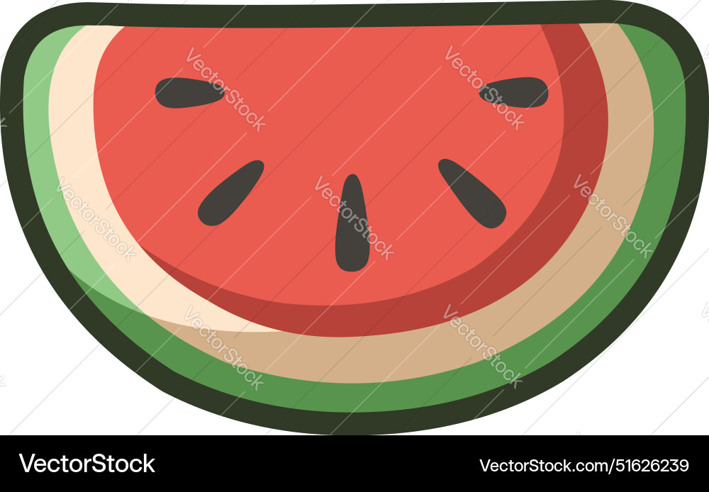 Watermelon slice icon Royalty Free Vector Image