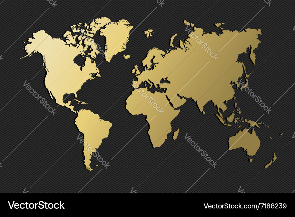 World map gold earth blank empty globe Royalty Free Vector