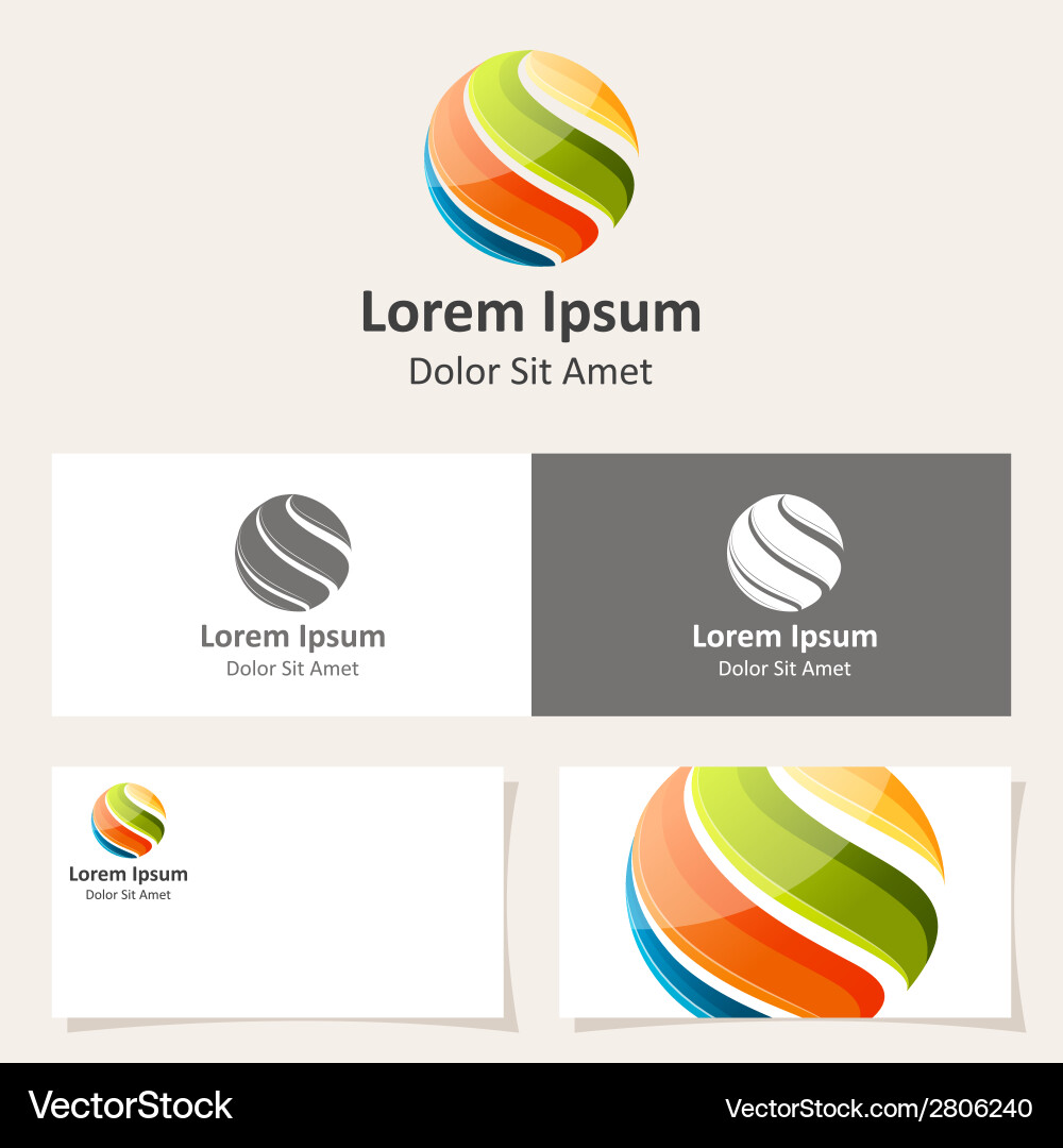 Abstract Sphere Logo Royalty Free Vector Image