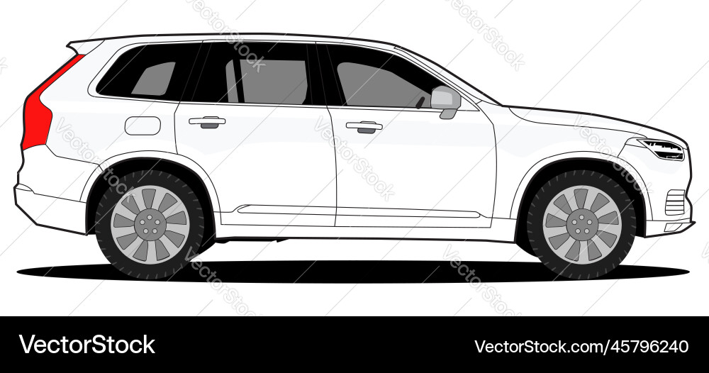 Großes suv auto side view design Lizenzfreies Vektorbild