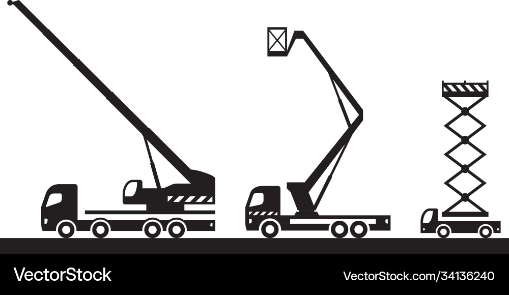 Construction lifting machinery Royalty Free Vector Image