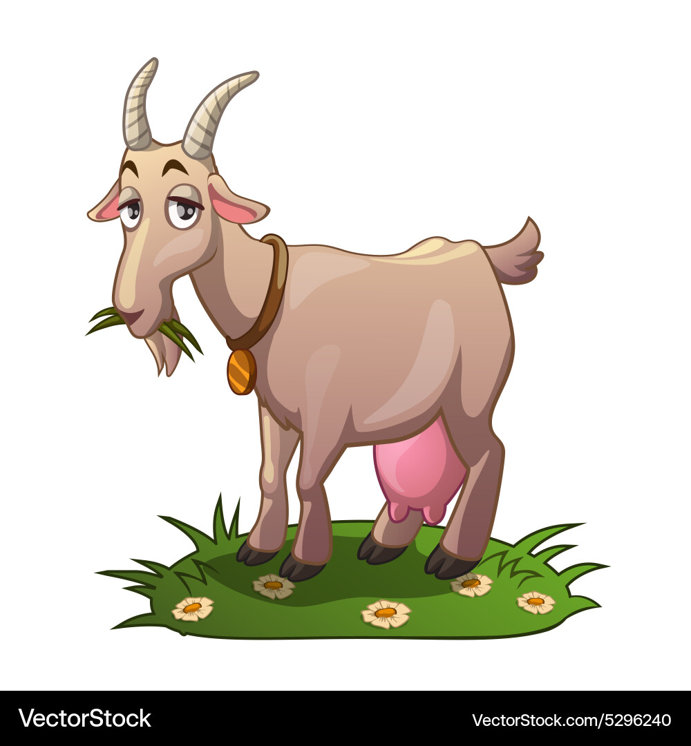 Funny cartoon goat Royalty Free Vector Image - VectorStock Funny cartoon goat Royalty Free Vector Image - VectorStock