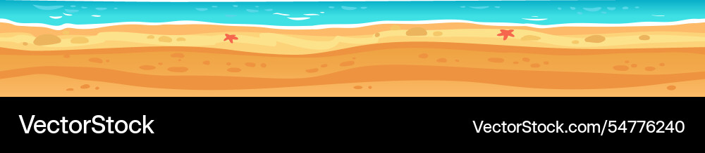 Sandy Beach Seascape Royalty Free Vector Image