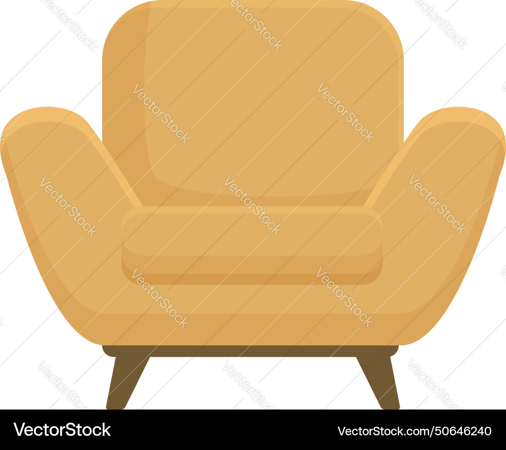Soft textile sofa icon cartoon design Royalty Free Vector
