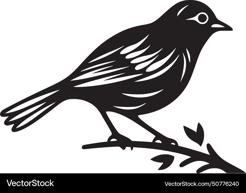 Sparrow - minimalist and simple silhouette Vector Image