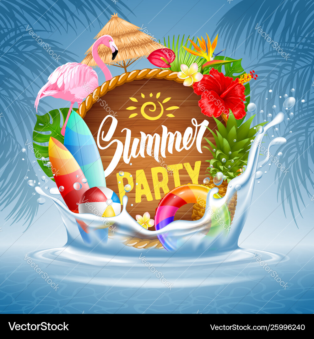 Summer party Royalty Free Vector Image - VectorStock