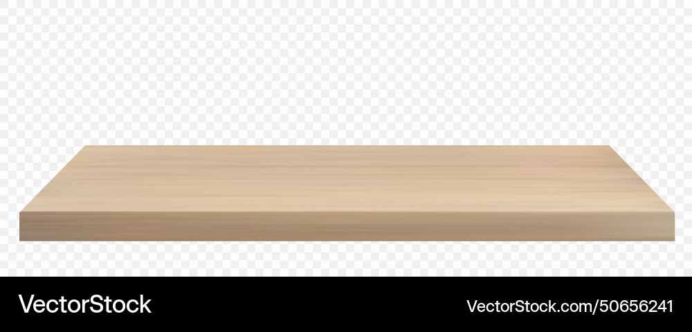 3d wooden table tabletop front perspective view Vector Image