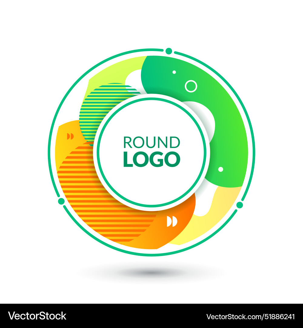 Abstract circle logo round frame icon corporate Vector Image