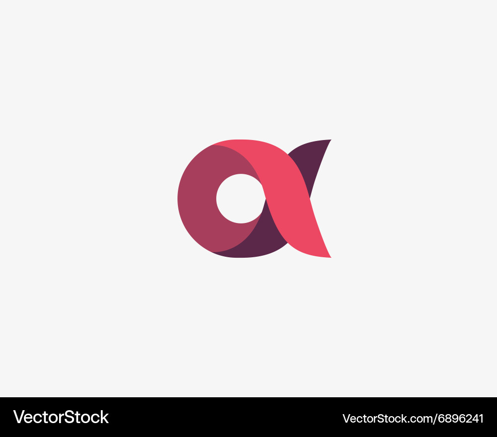Abstract letter a alpha logo design template Vector Image