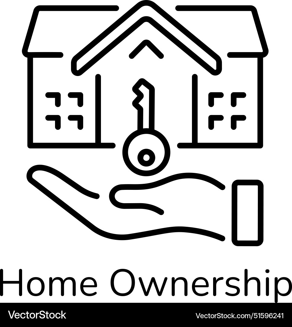Home ownership Royalty Free Vector Image - VectorStock