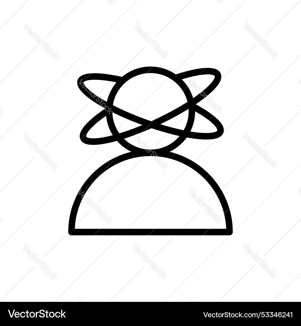 Stress line icon isolated on white background Vector Image