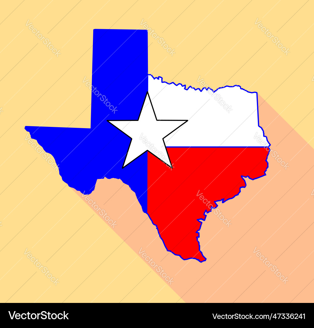 Texan shadow background Royalty Free Vector Image