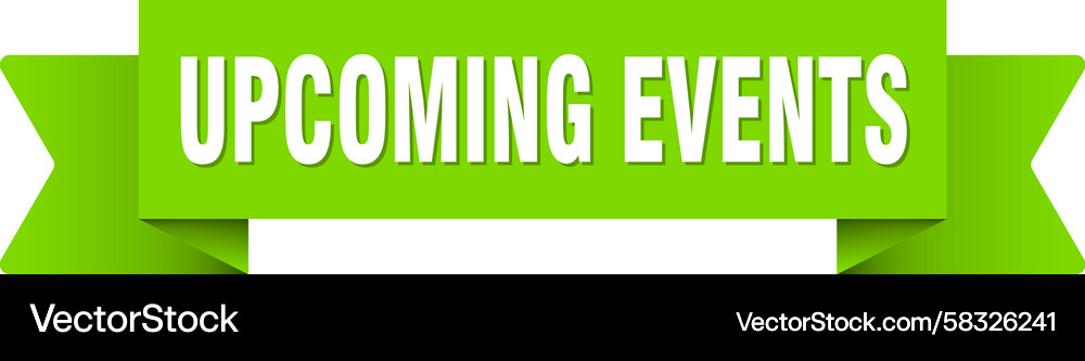 Upcoming Events Ribbon Royalty Free Vector Image