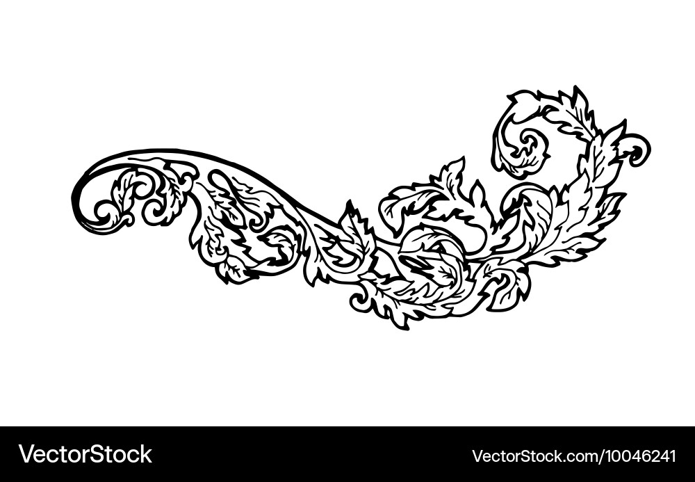 Vintage floral design element decorative Vector Image