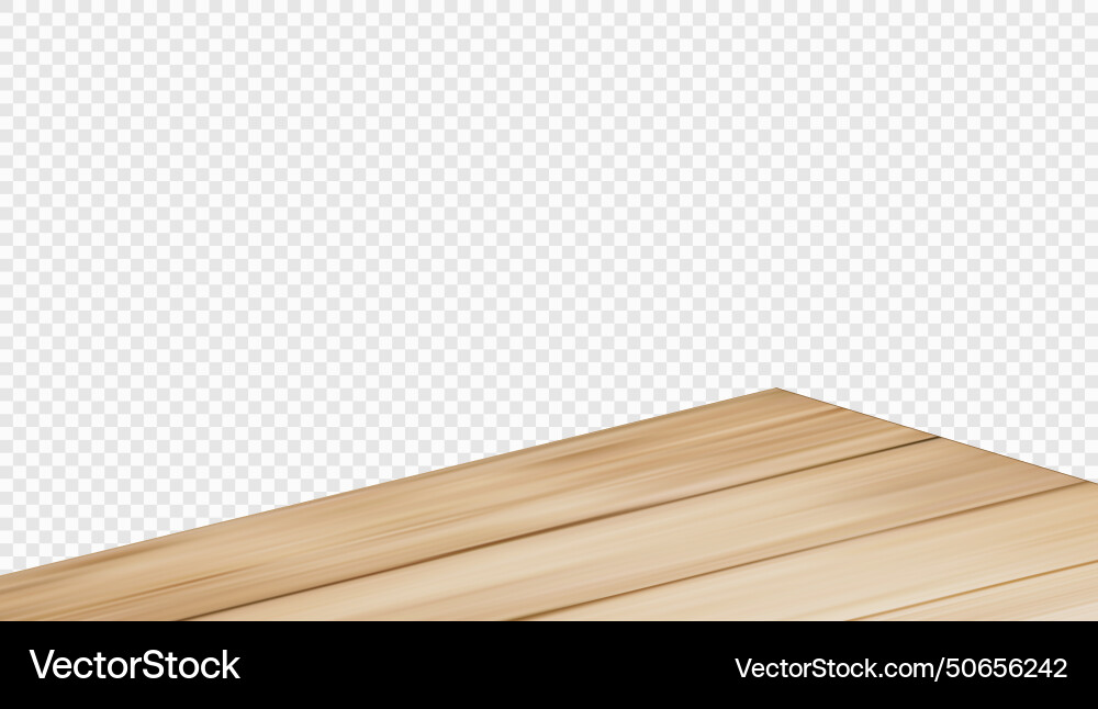 3d wooden table tabletop corner perspective view Vector Image