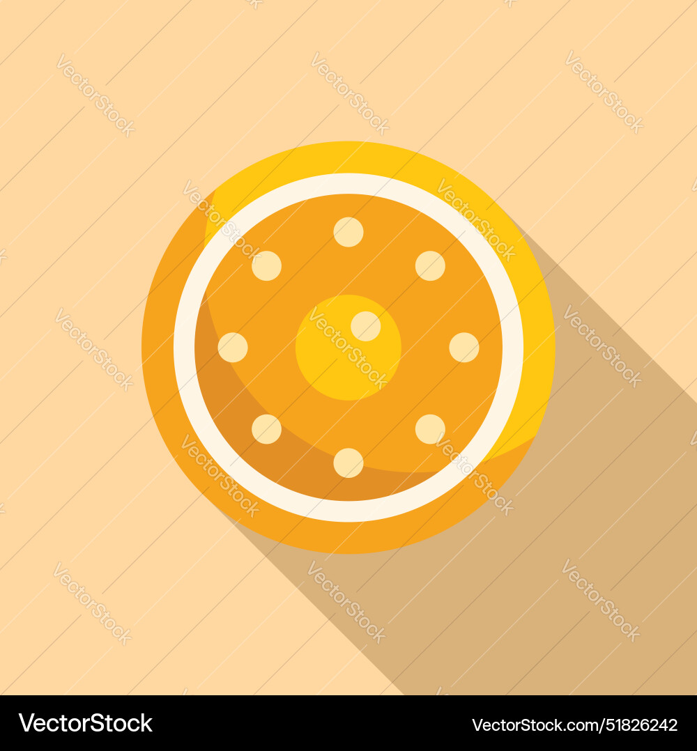 Golden round shield protecting from danger Vector Image