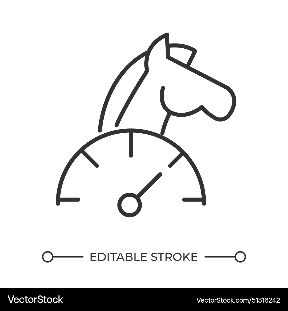 Horsepower linear icon Royalty Free Vector Image Horsepower linear icon Royalty Free Vector Image