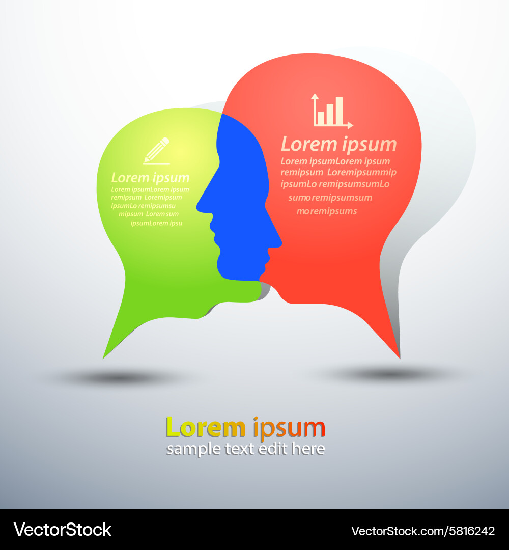 Human bubble template Royalty Free Vector Image