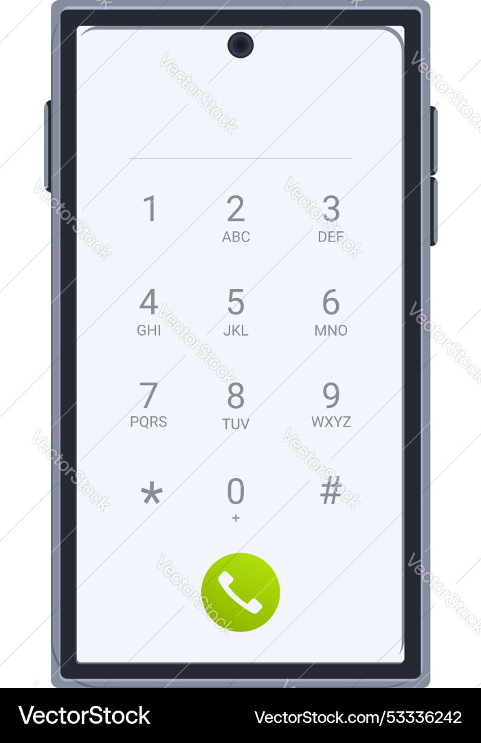 Modern smartphone showing phone call screen Vector Image
