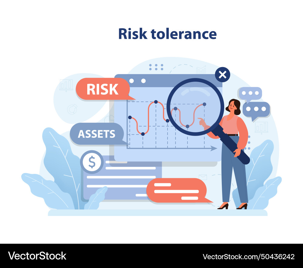 Risk tolerance concept flat Royalty Free Vector Image