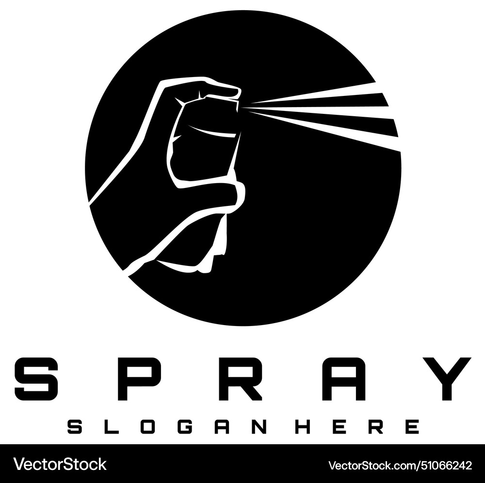 Spray design logo art Royalty Free Vector Image