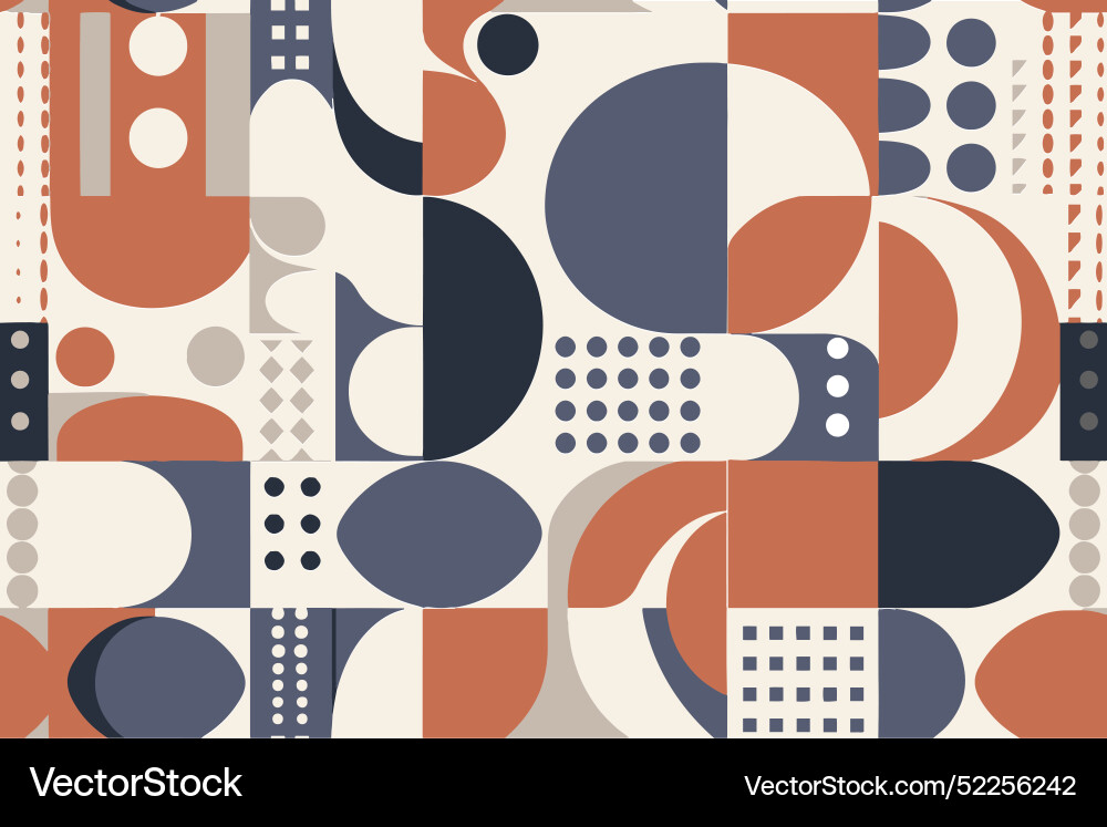 Square geometric shapes seamless pattern retro Vector Image