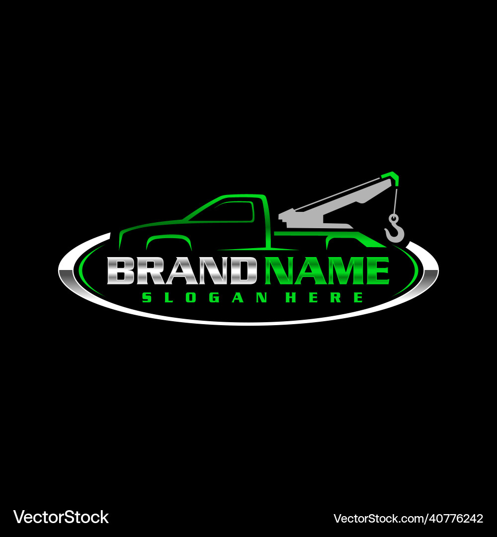 Towing logo template Royalty Free Vector Image