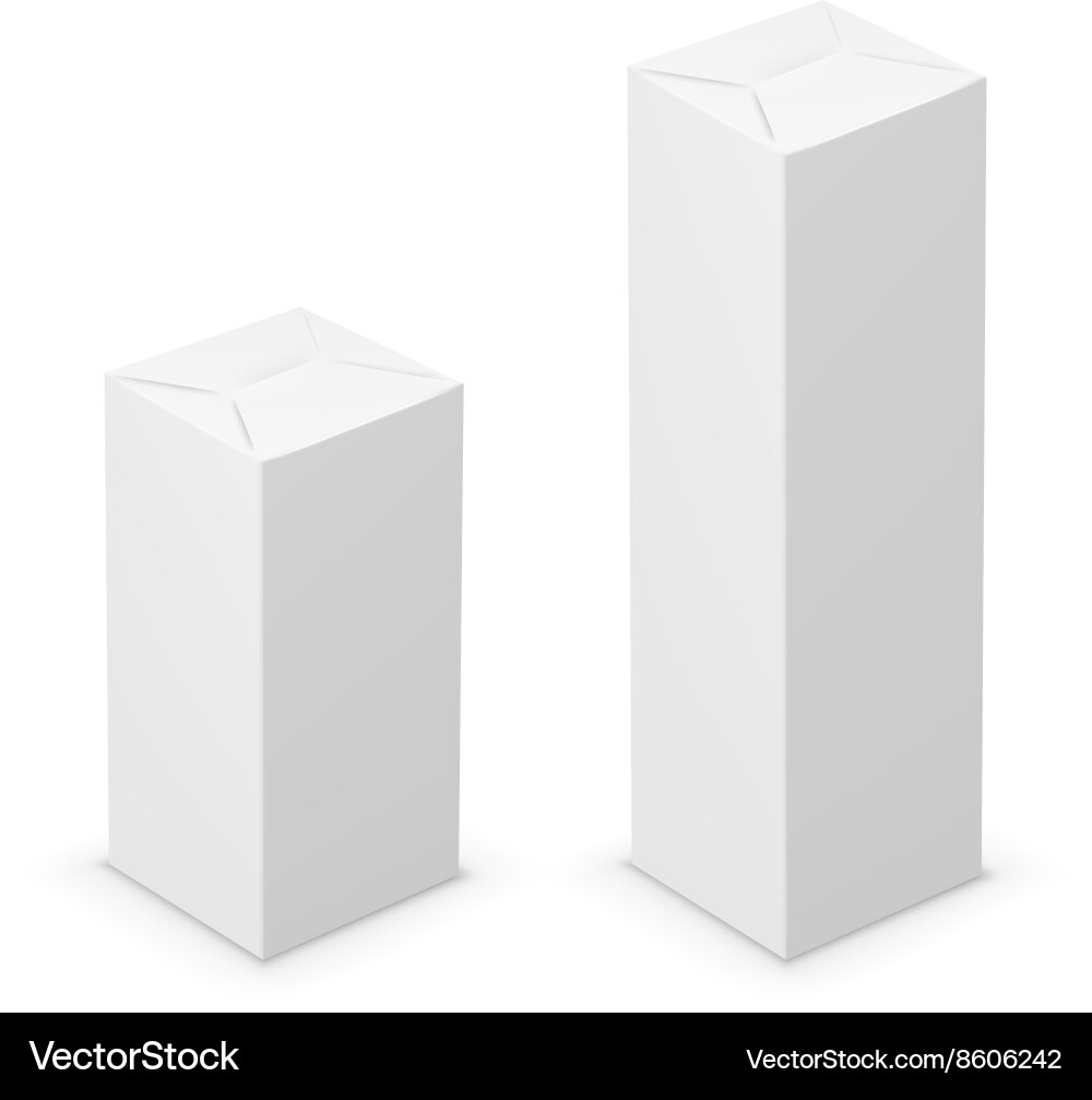 White tall box Royalty Free Vector Image - VectorStock
