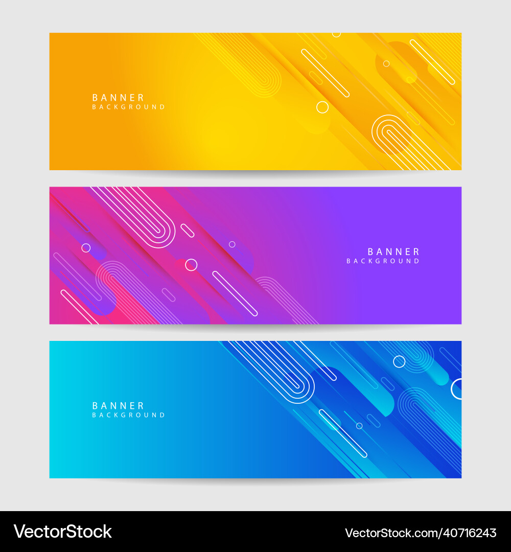 Colorful banner template abstract web Royalty Free Vector