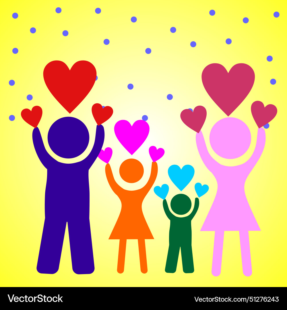 Happy family Royalty Free Vector Image - VectorStock