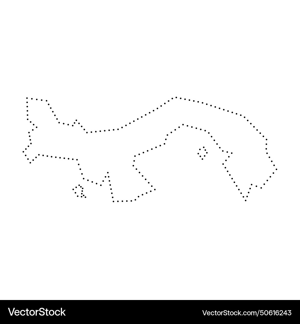 Panama dotted outline map Royalty Free Vector Image