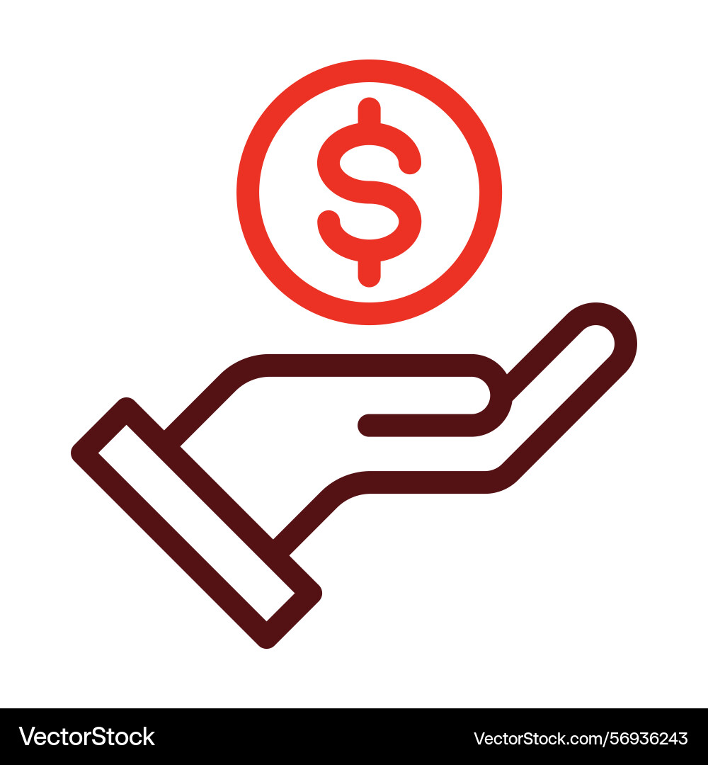 Poverty thick line two color icons for personal Vector Image