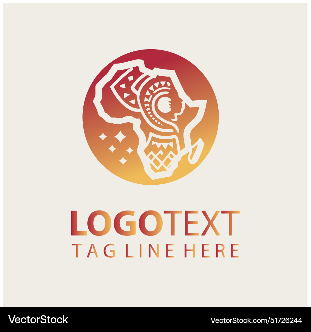 Africa map logo Royalty Free Vector Image - VectorStock