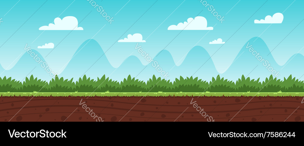 Cartoon game background Royalty Free Vector Image