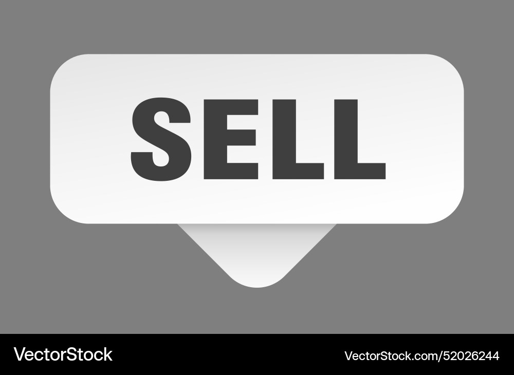 Sell sticker sign isolated on gray background Vector Image
