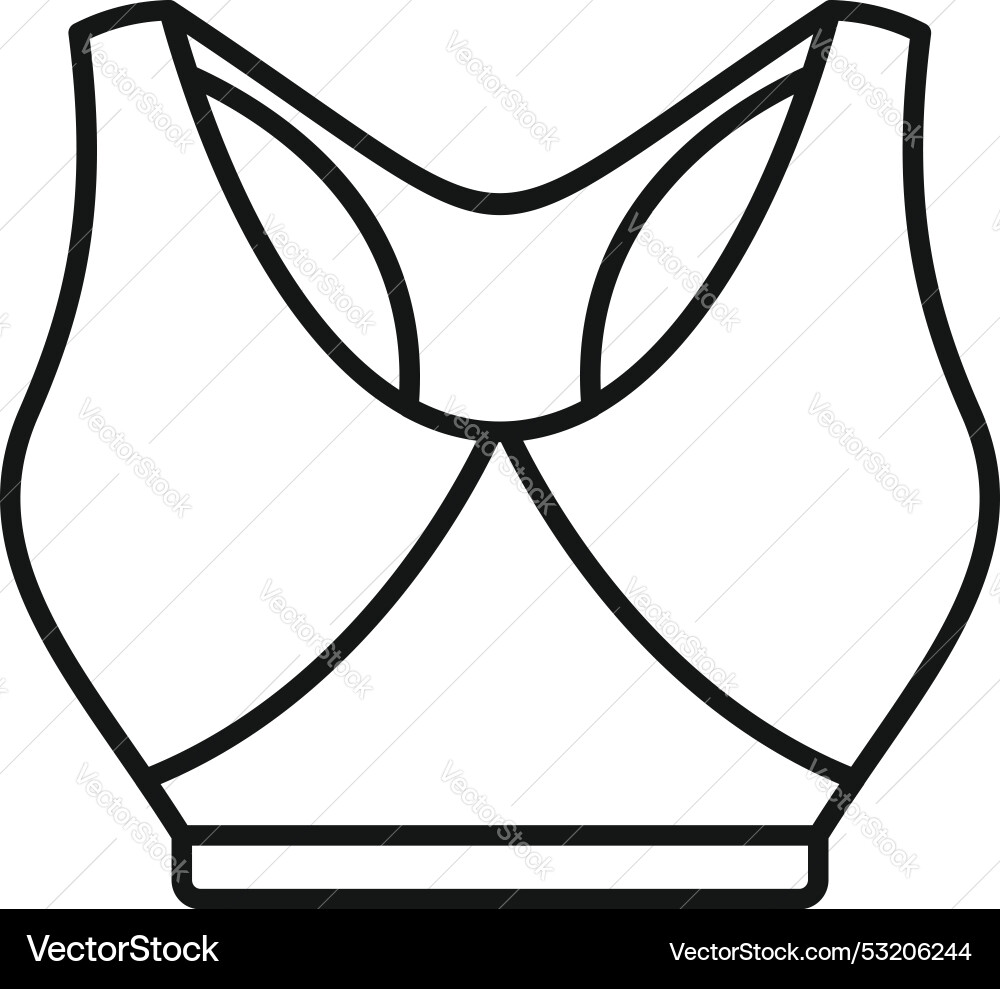 Sports bra icon representing active lifestyle Vector Image