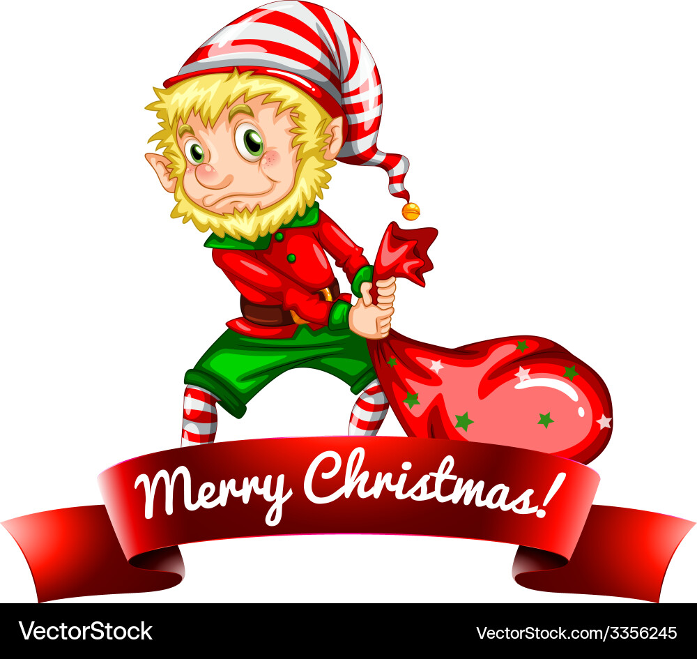 Christmas elf Royalty Free Vector Image - VectorStock