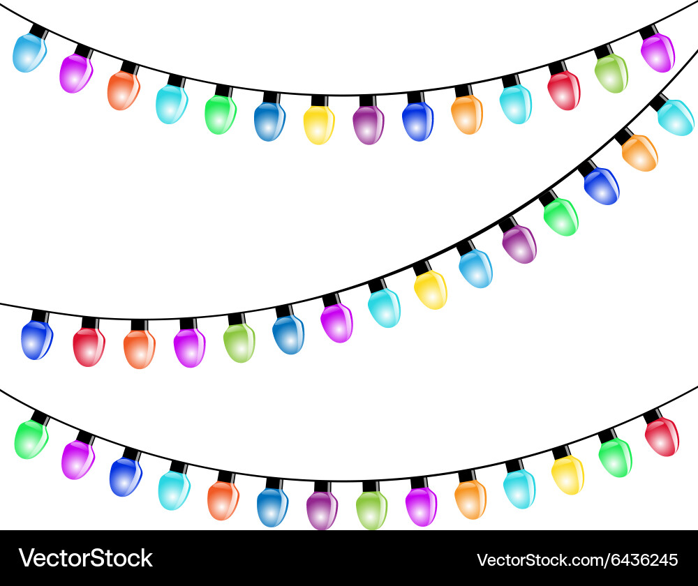 Christmas light bulbs Royalty Free Vector Image