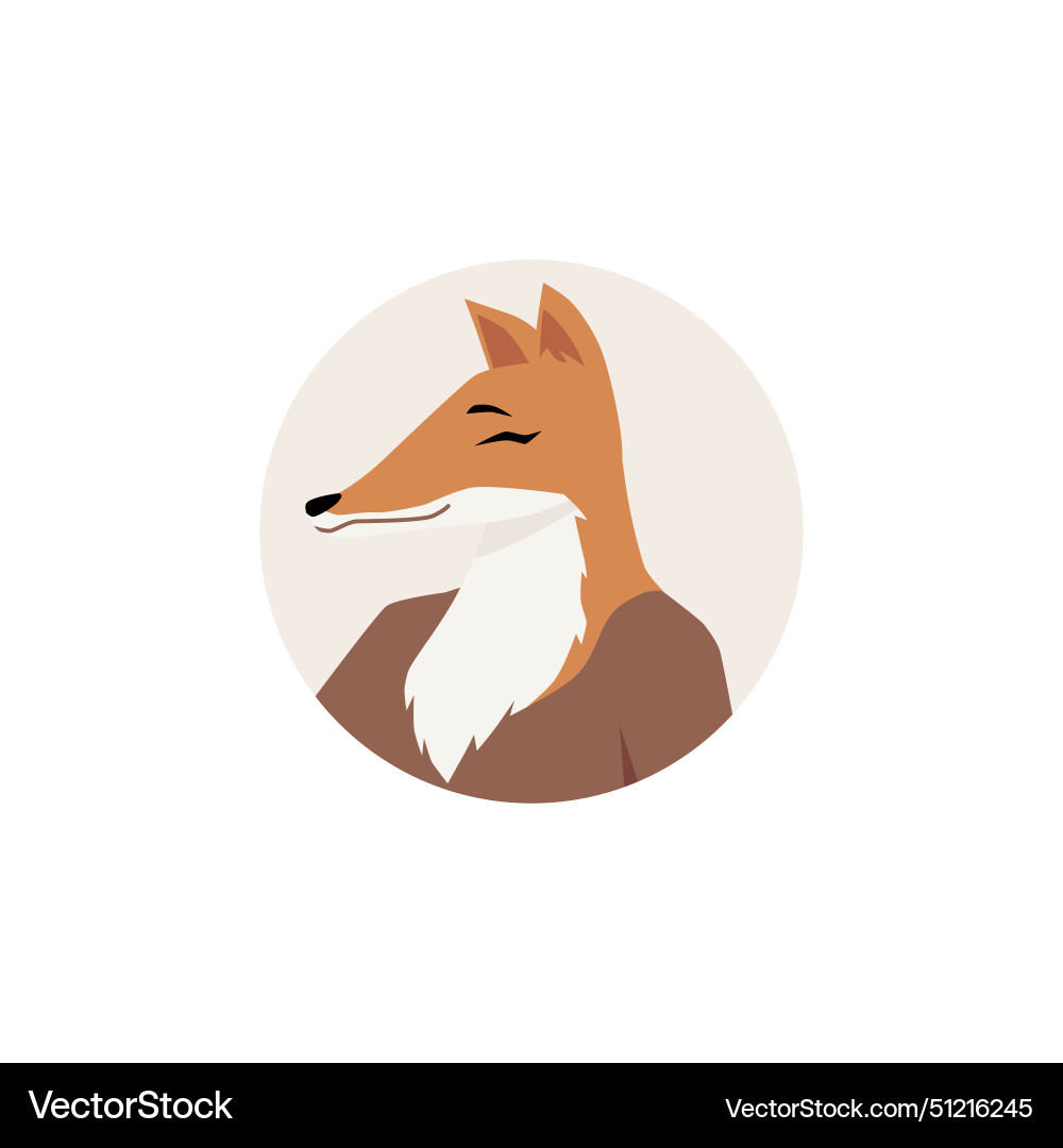 Clever fox character Royalty Free Vector Image
