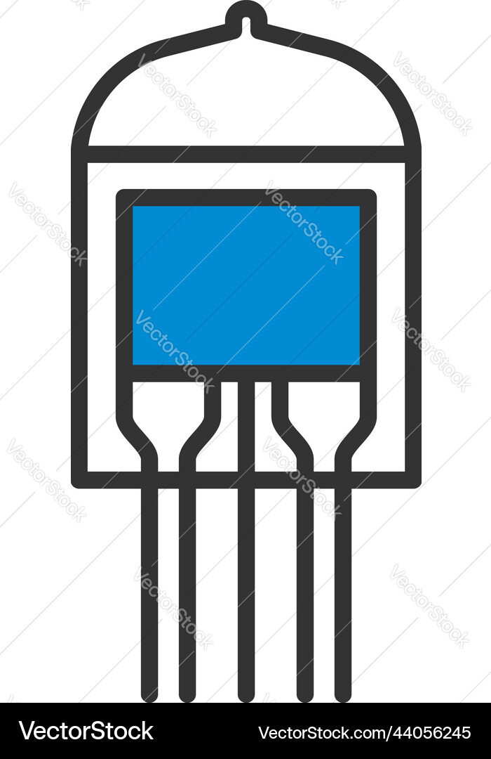 Electronic vacuum tube icon Royalty Free Vector Image